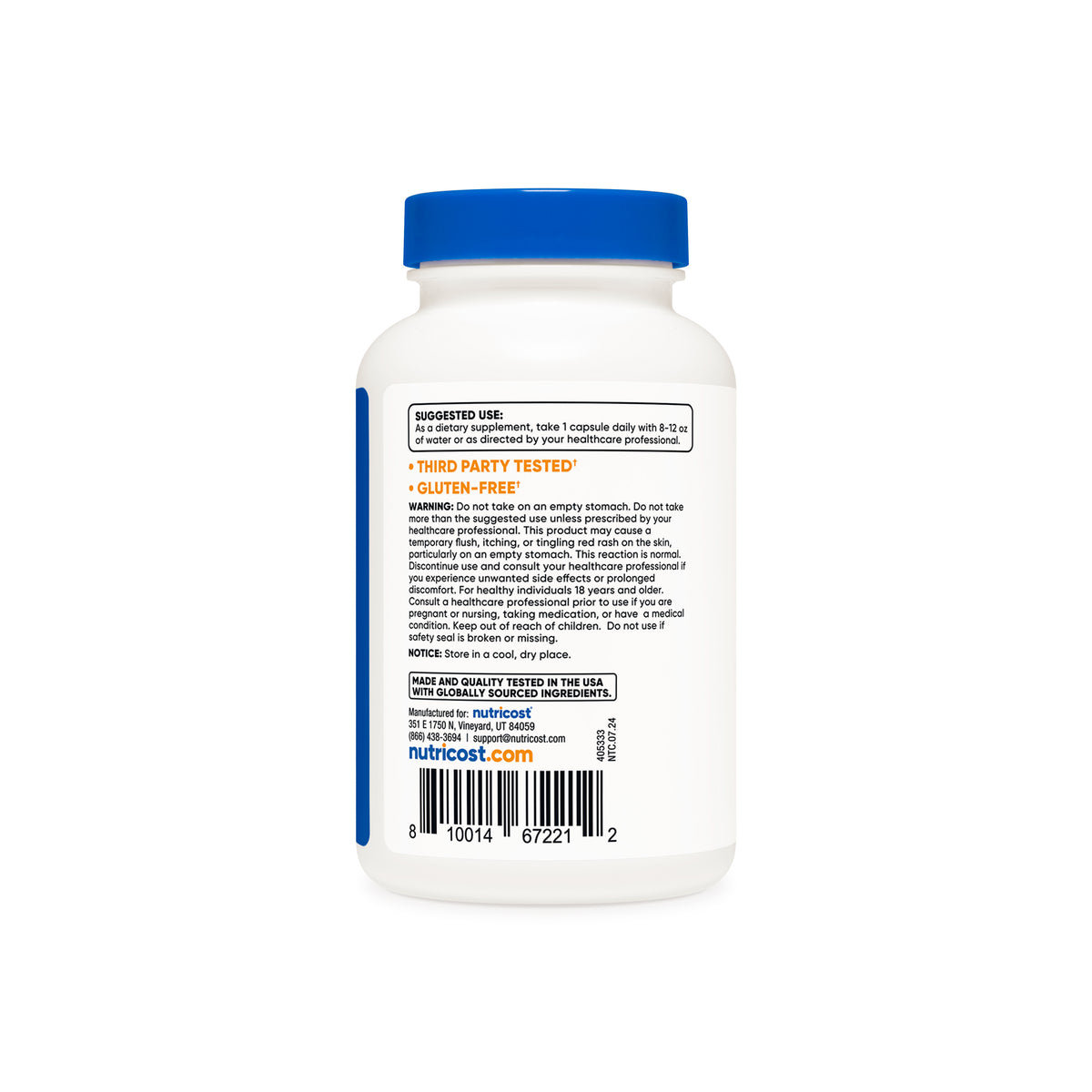 Nutricost Vitamin B3 Niacin Capsules