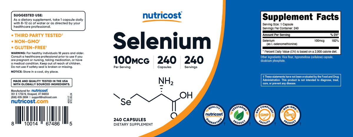 Nutricost Selenium Capsules