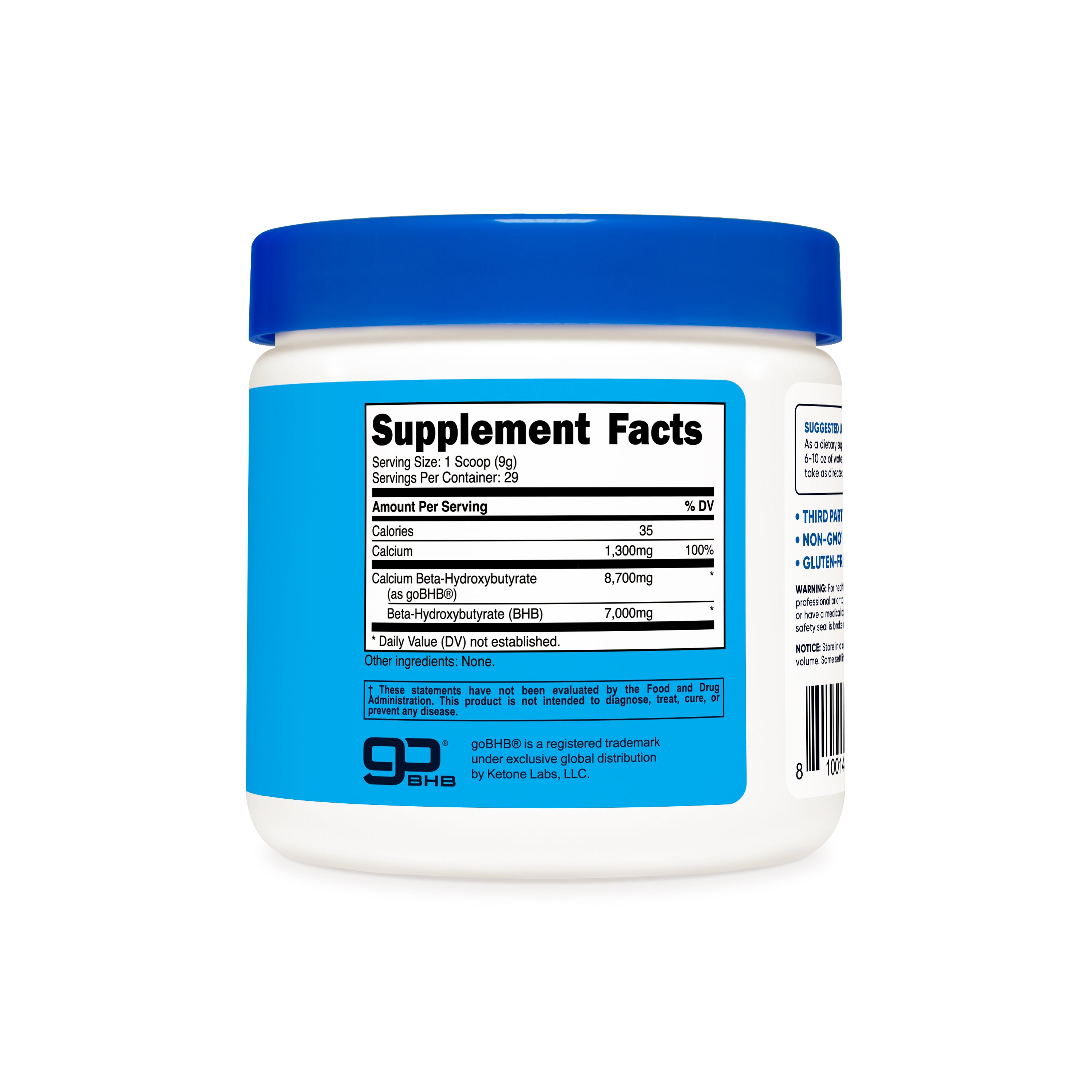 Nutricost Ketone BHB Salt Powders (Calcium, Magnesium, Potassium, Sodi