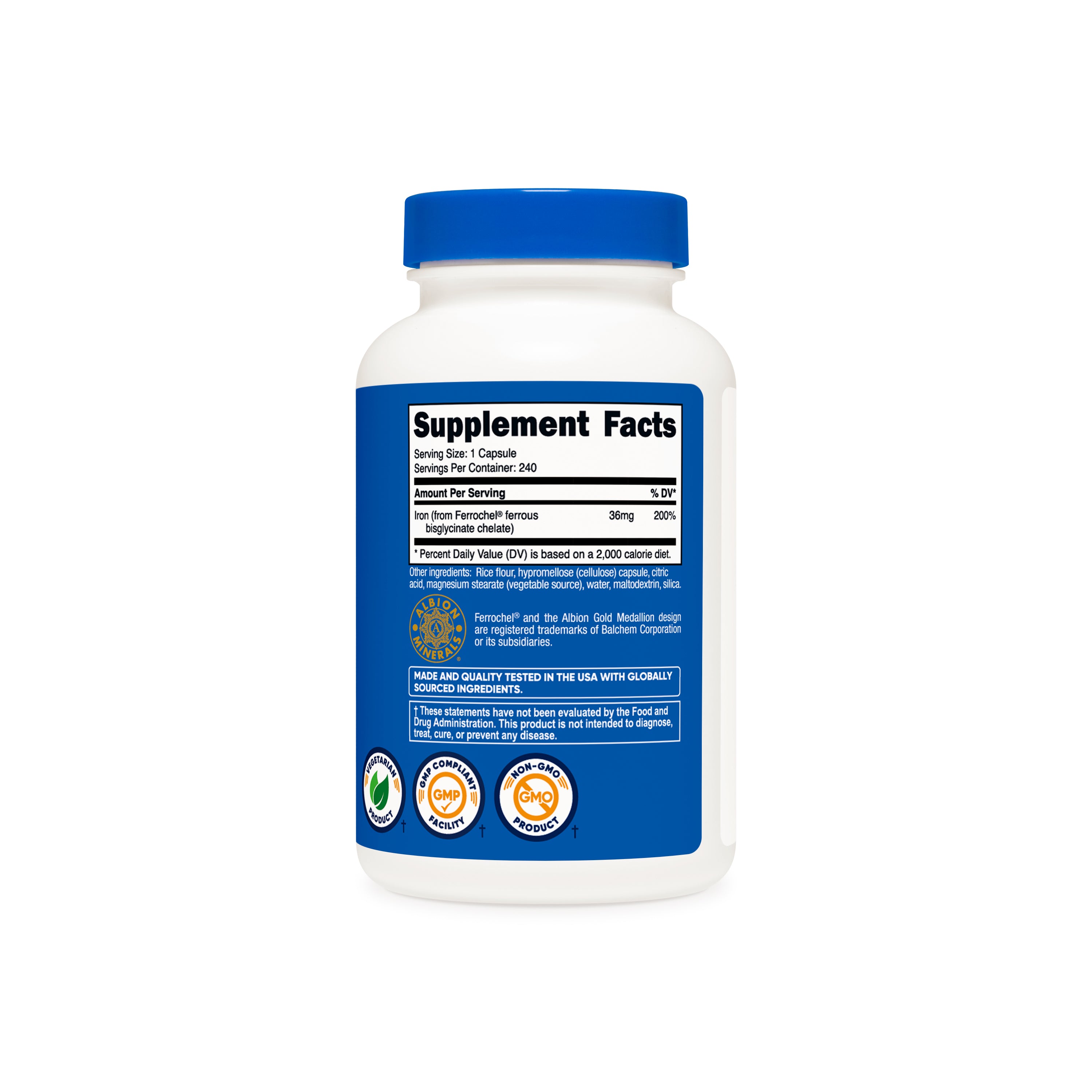 Nutricost Ferrochel Iron Capsules