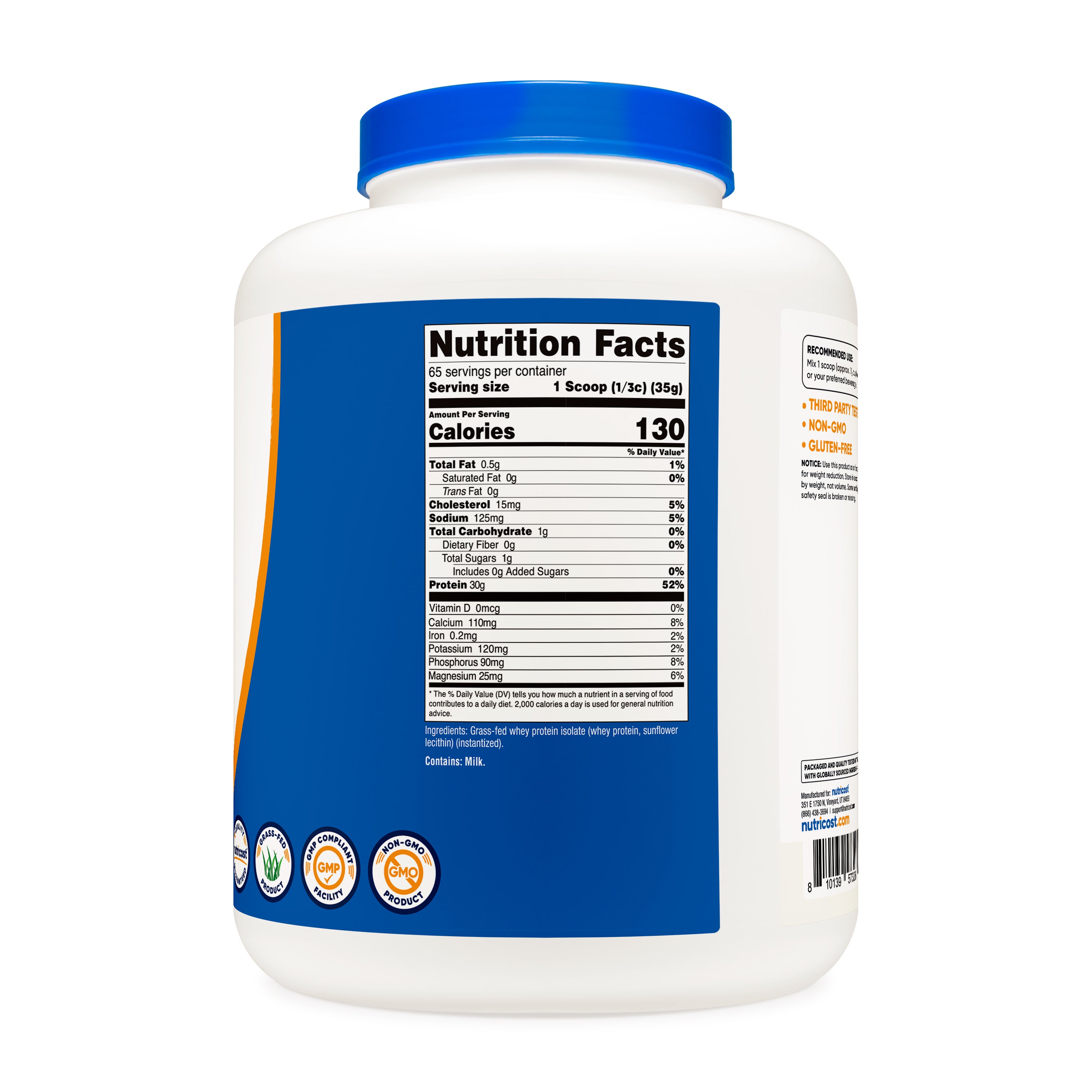 Nutricost Grass-Fed Whey Protein Isolate