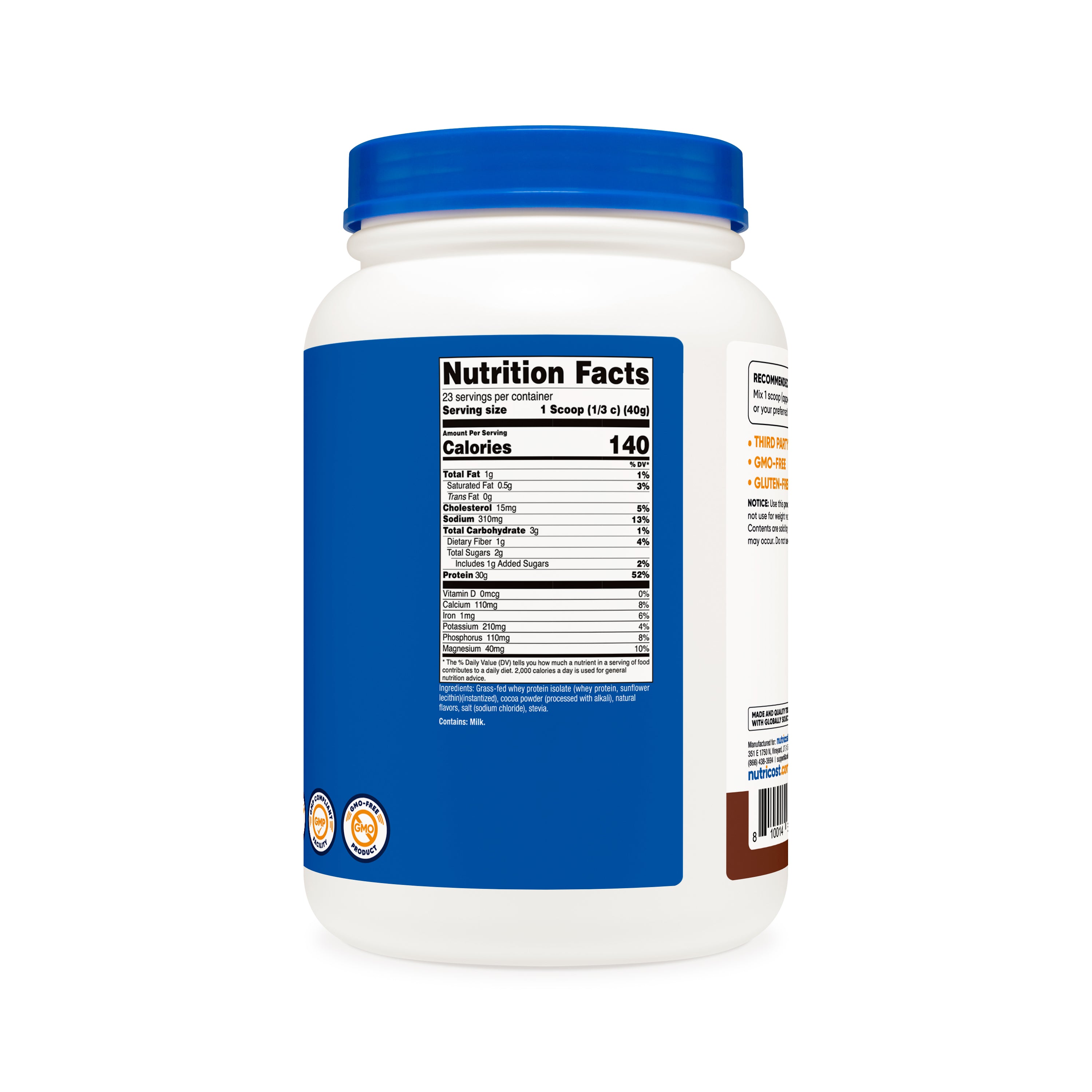 Nutricost Grass-Fed Whey Protein Isolate