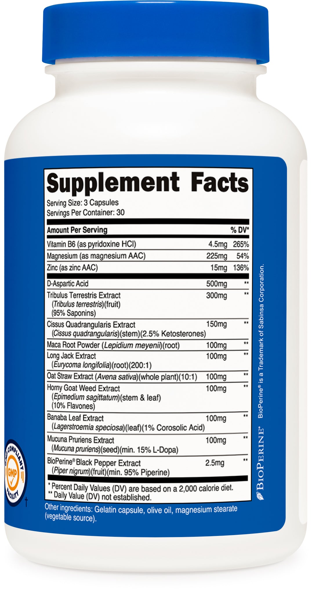 Nutricost Testosterone Complex Capsules