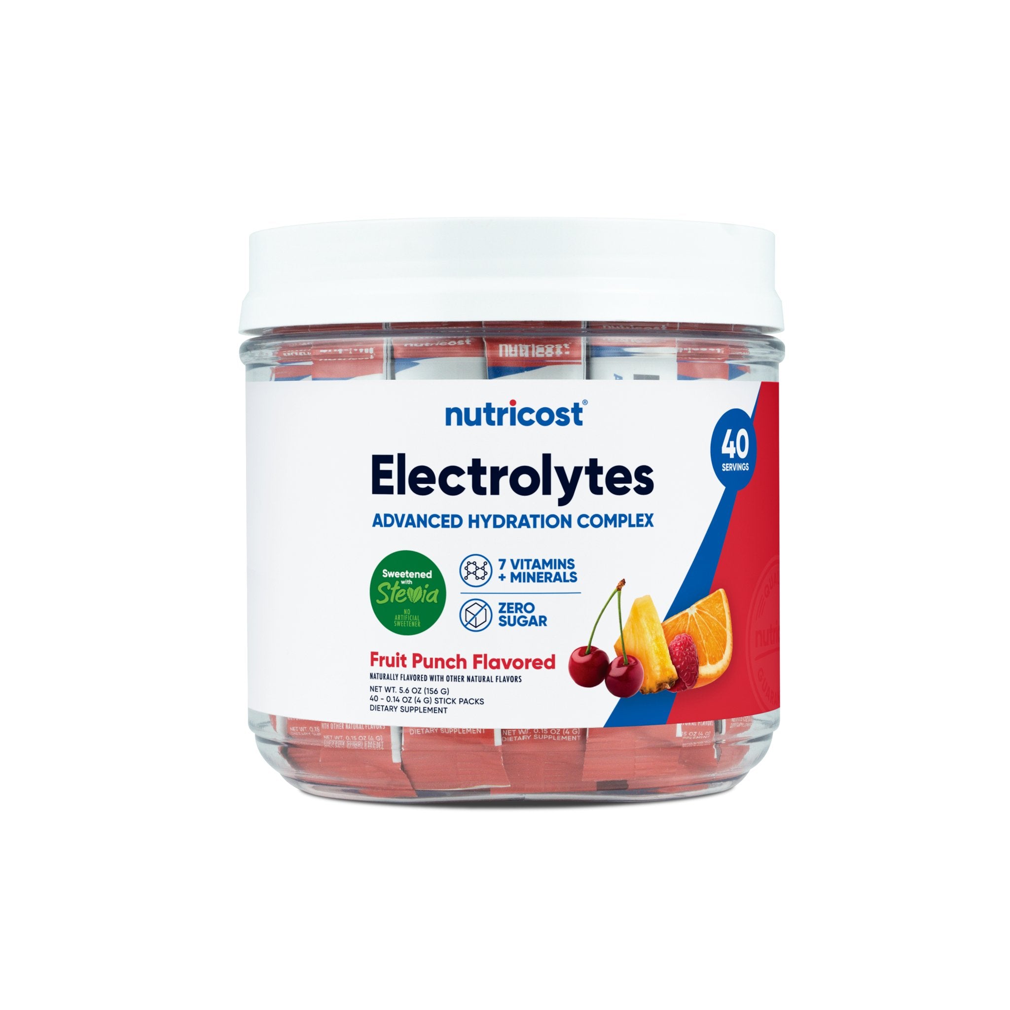 Nutricost Electrolytes Hydration Stick Packs (40 Pack)