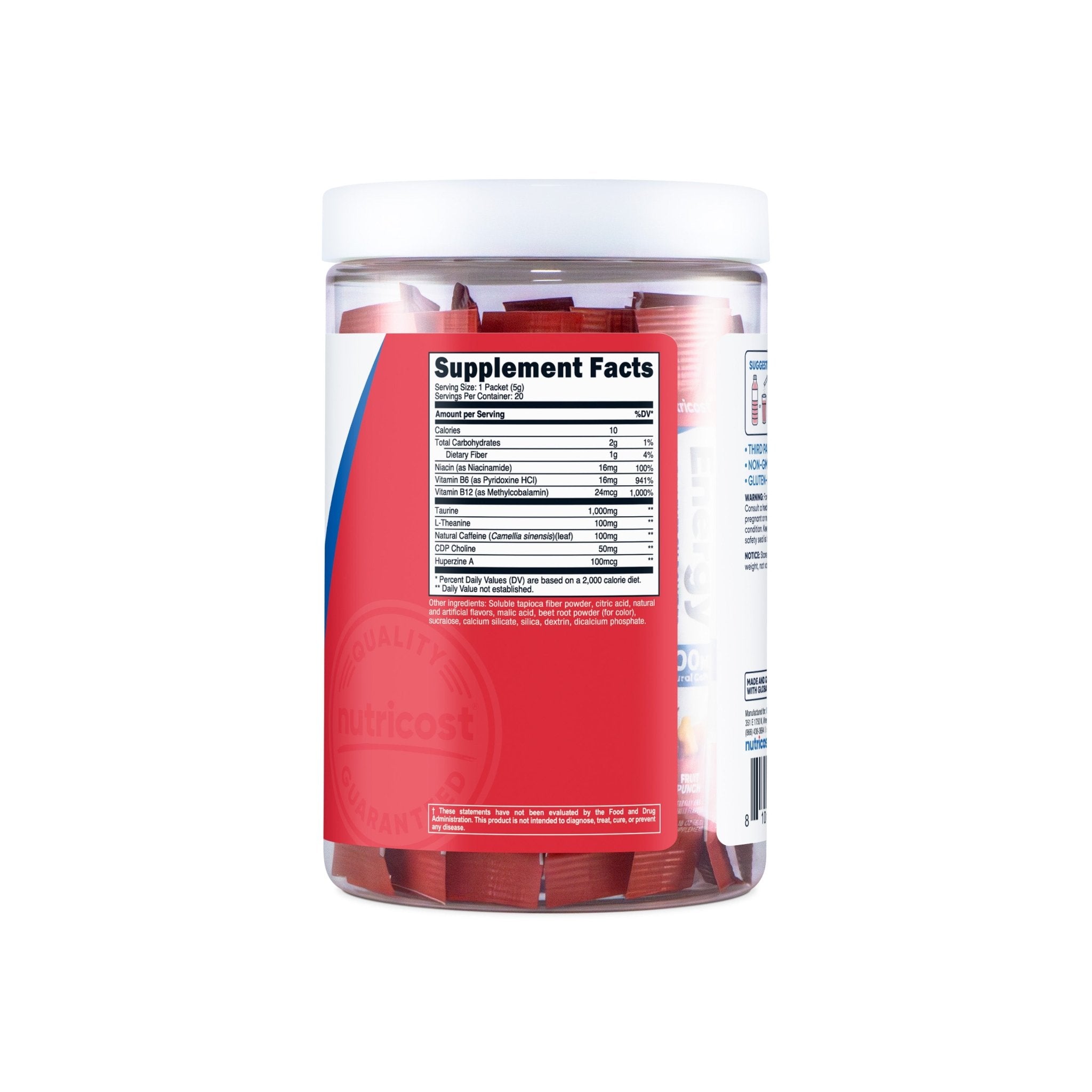 Nutricost Energy Stick Packs (20 Pack)