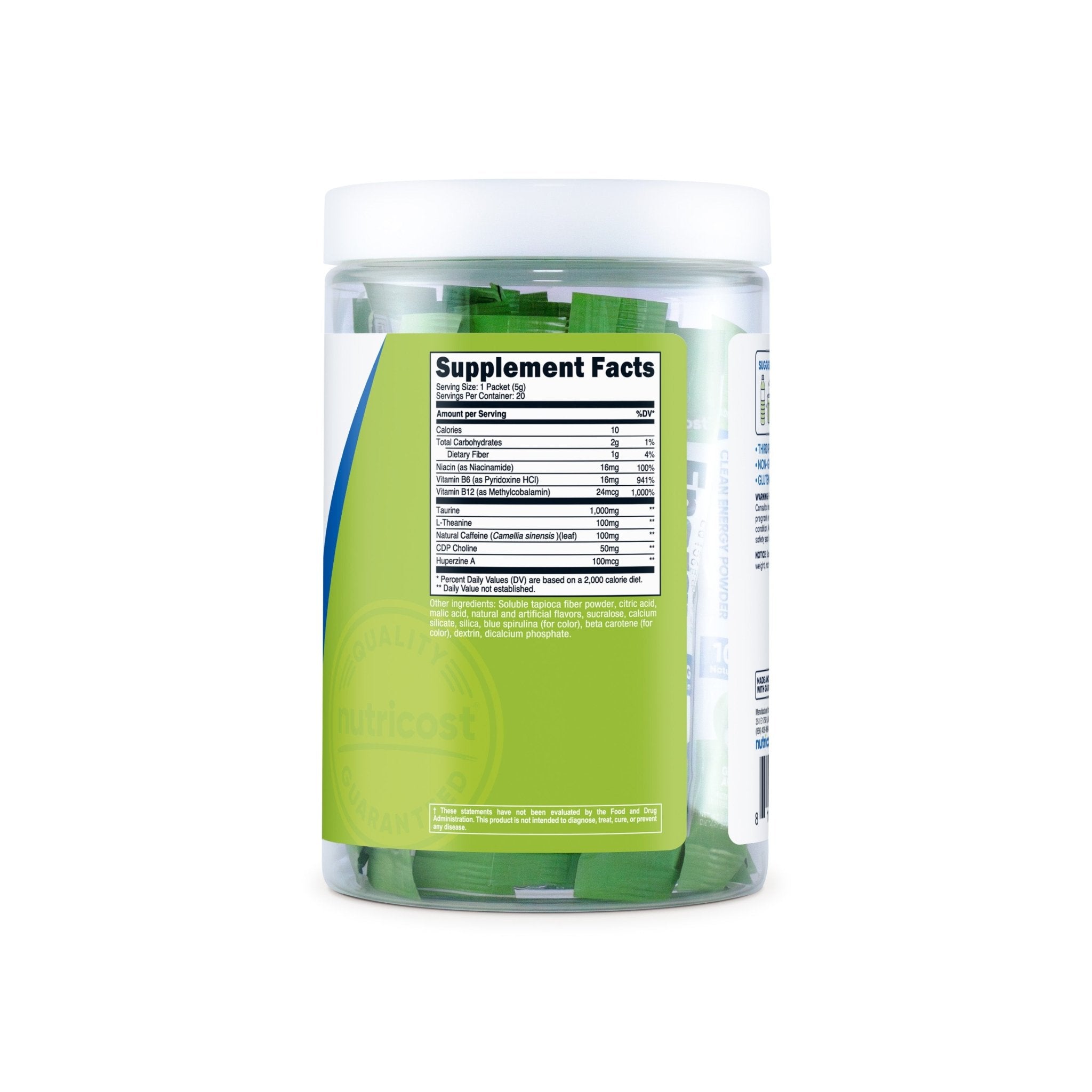 Nutricost Energy Stick Packs (20 Pack)