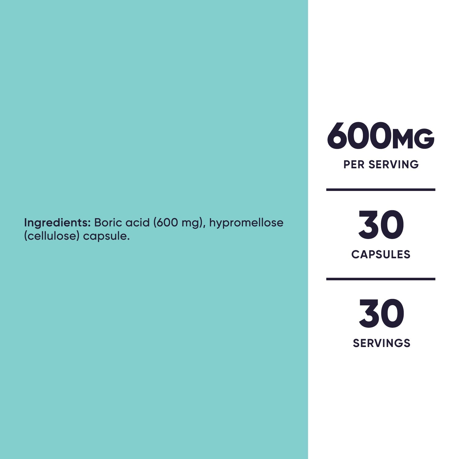Nutricost Boric Acid Capsules