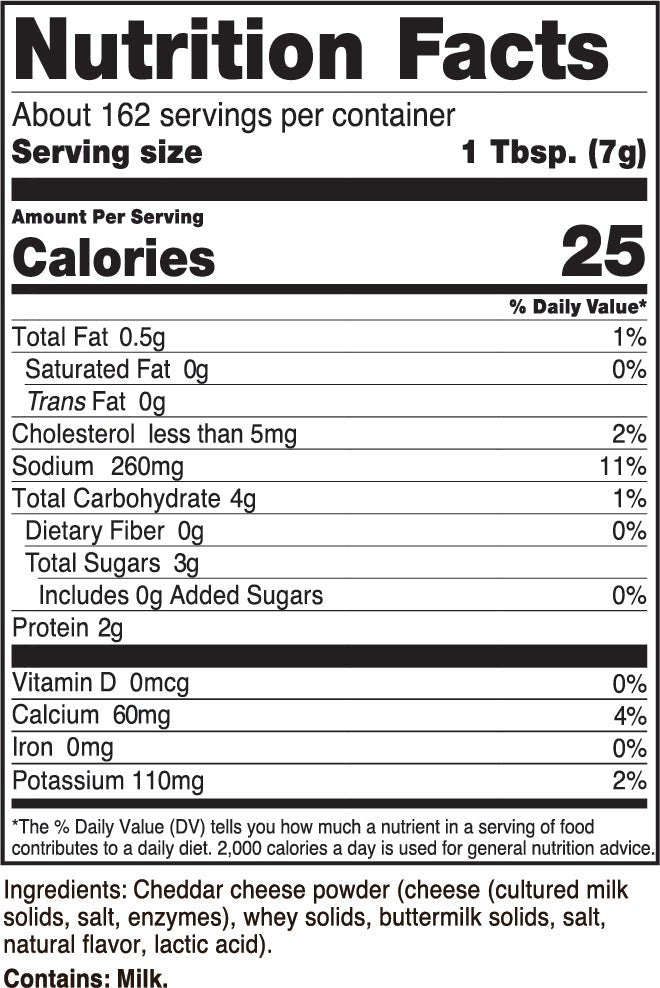 Nutricost Pantry White Cheddar Cheese Powder
